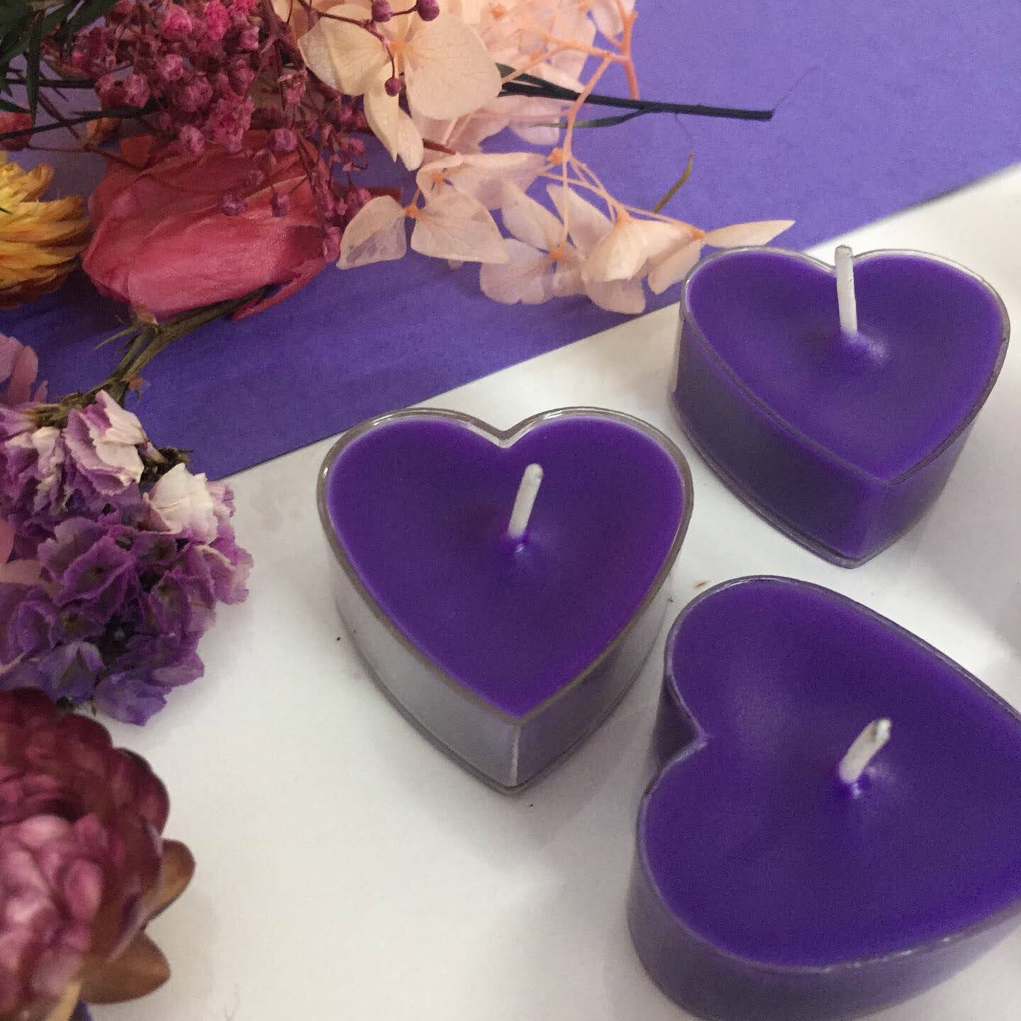 Heart Shaped Scented Tea Light Candles | Pack of 10 - Home Decor Lo